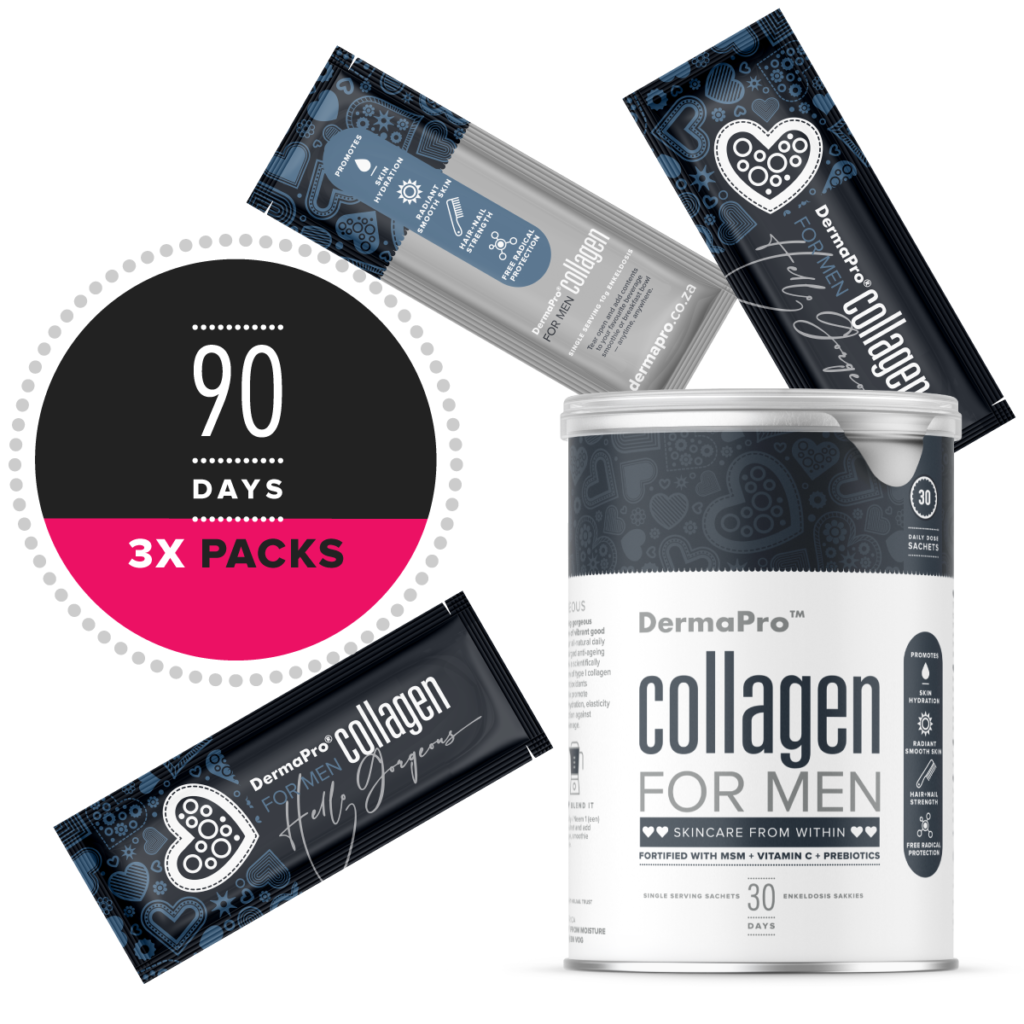 Fortified Collagen For Men — 90 Days (3X Pack) | DermaPro®